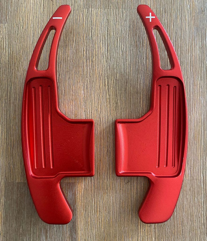 Mustang Paddle Shifters - Aluminum Red - Eximius